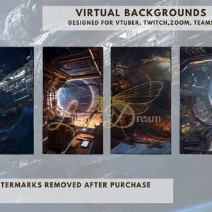 Futuristic Space Station, Vtuber Background, Virtual Background, Zoom ...