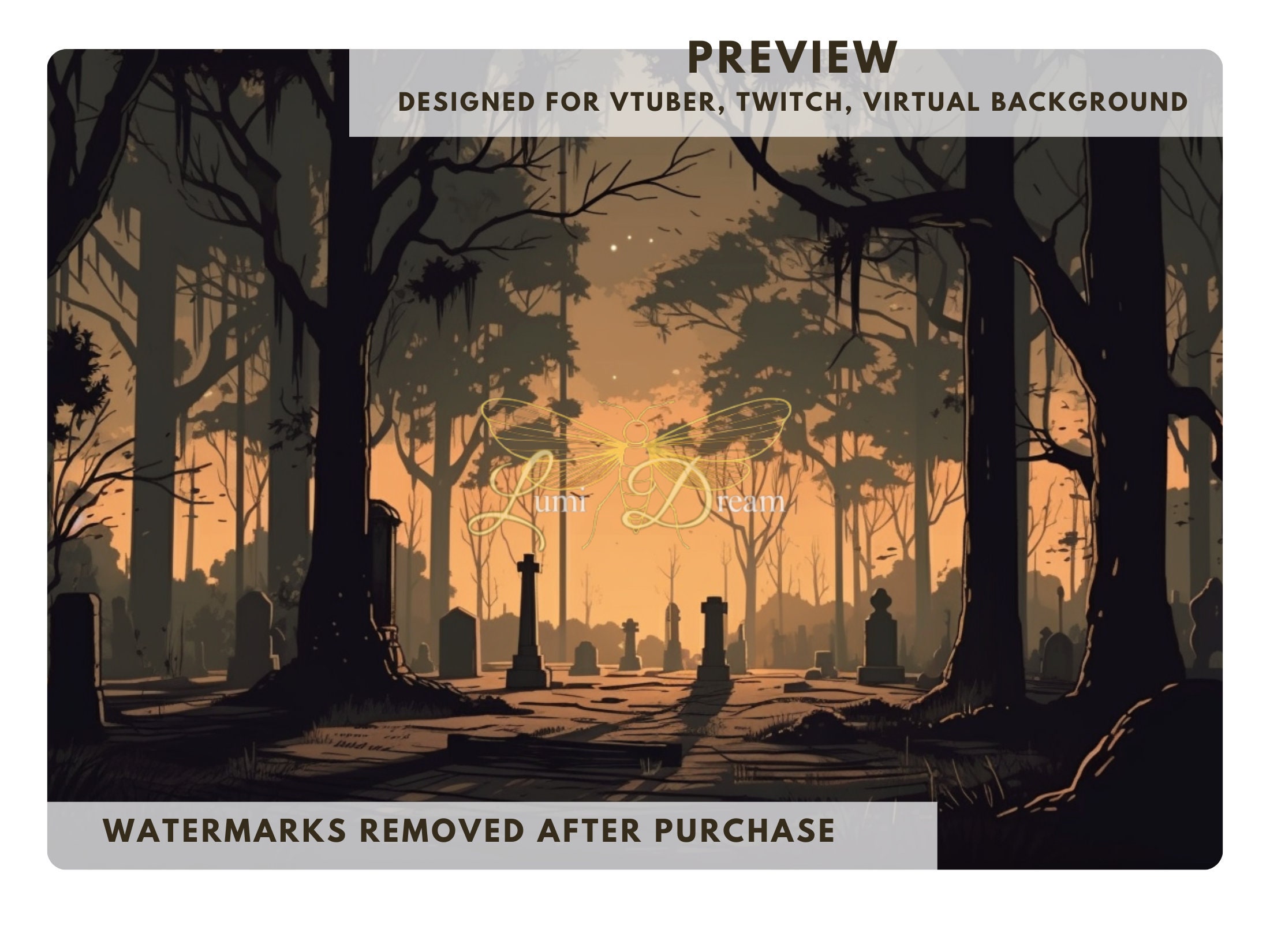 Lofi Historic Graveyard Vtuber Background Twitch Virtual - Etsy