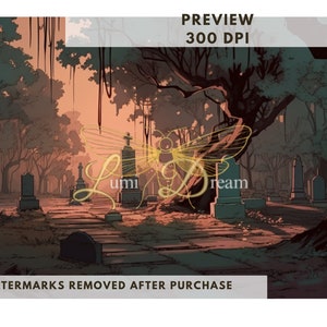 Lofi Historic Graveyard, Vtuber Background, Twitch Virtual Background ...