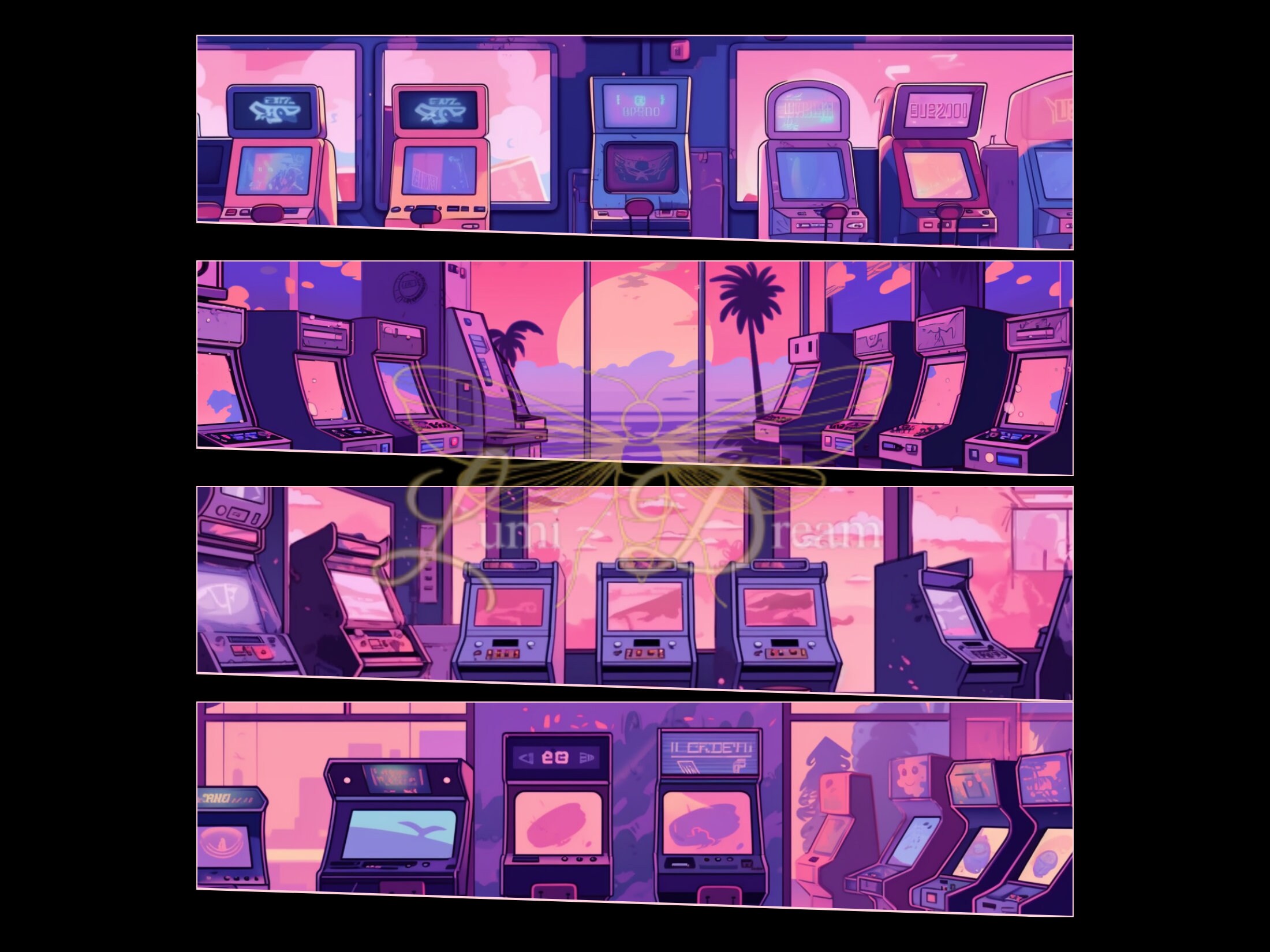 Lofi 90s Arcade, Vtuber Background Scene, Twitch Virtual Background ...
