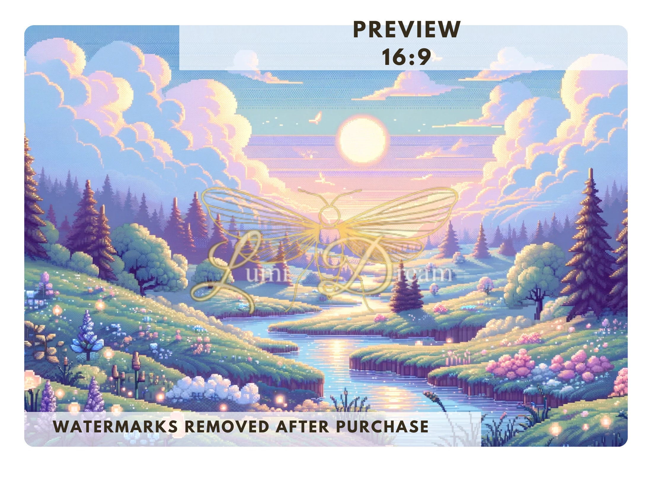 Pixel Landscapes, Pastel, Owls, Vtuber Background Scene Twitch, Zoom ...