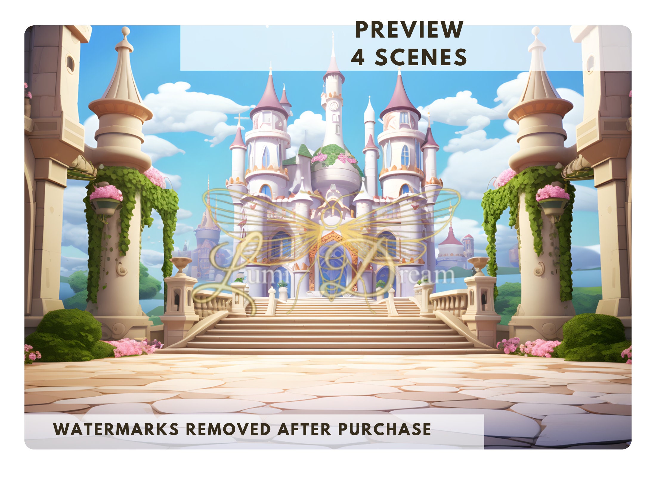 Magical Castles, Vtuber Background, Teams, Zoom, Medieval, Twitch ...