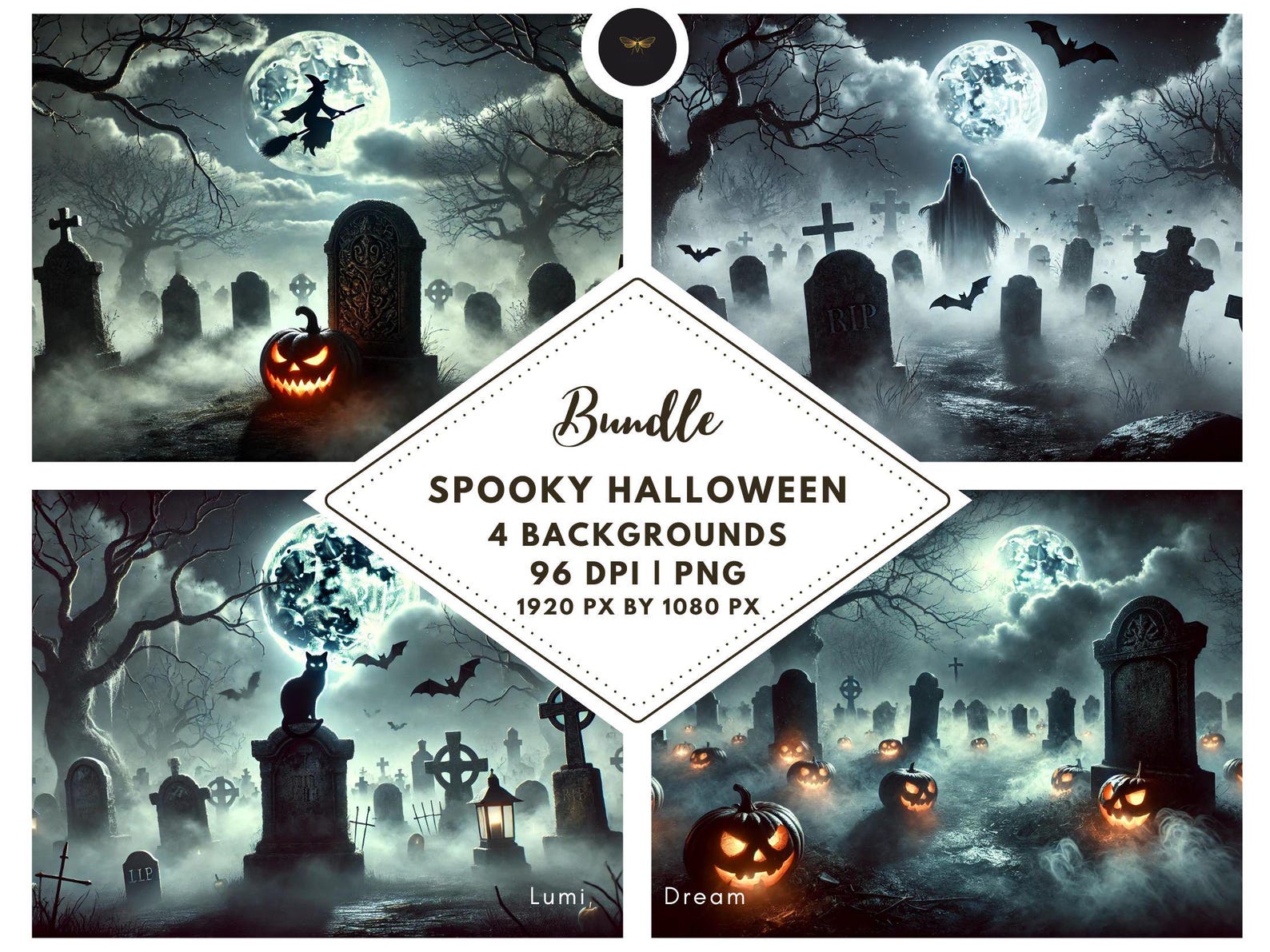 Spooky Halloween Graveyard, Vtuber Virtual Background Twitch, Zoom ...