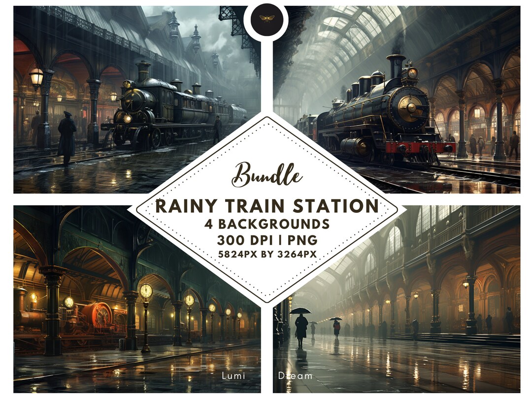 Rainy Train Station, Vtuber Background, Virtual Background, Zoom ...