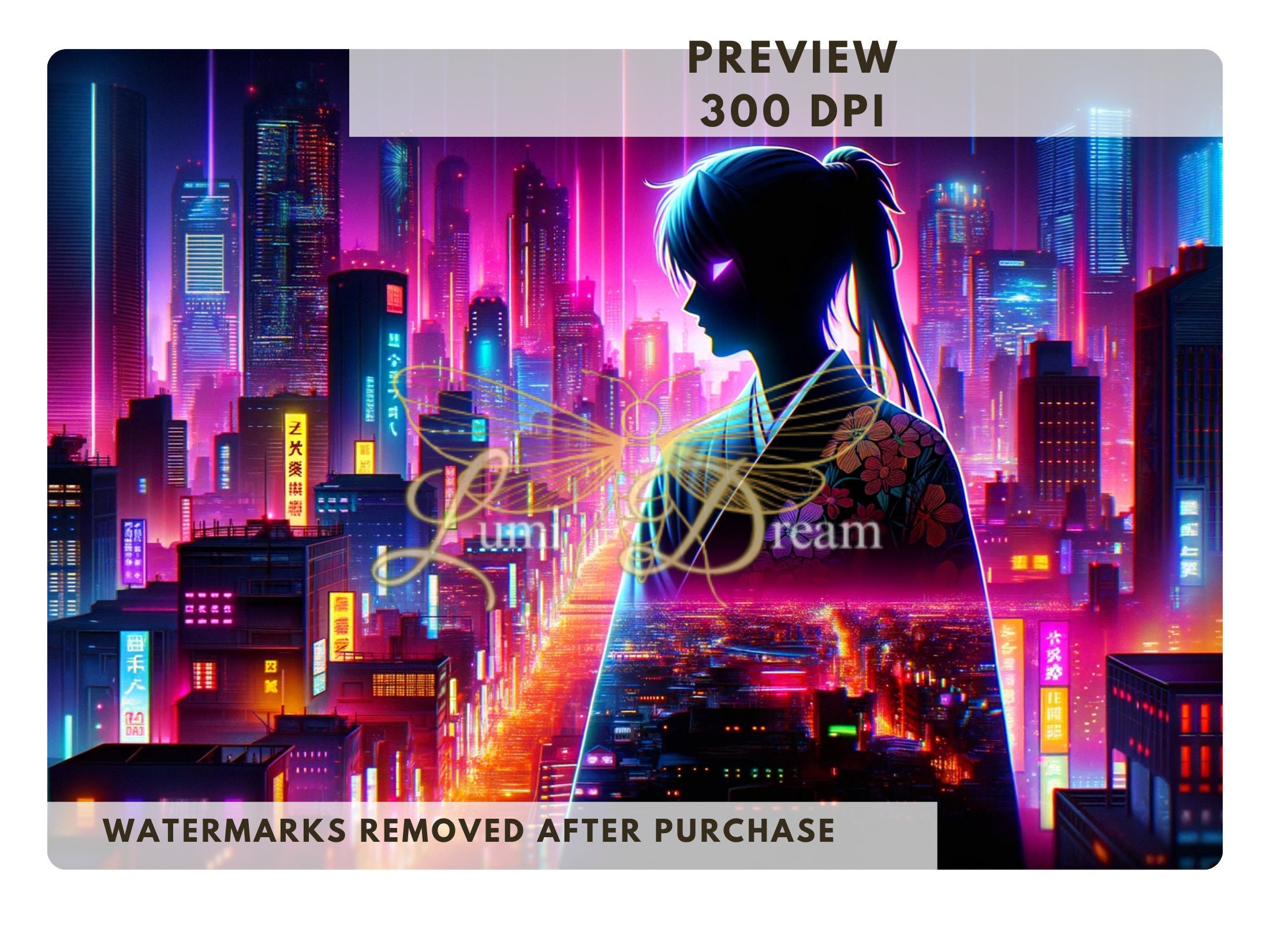 Anime Cyberpunk Cityscape Vtuber Virtual Backgrounds for Twitch, Zoom ...