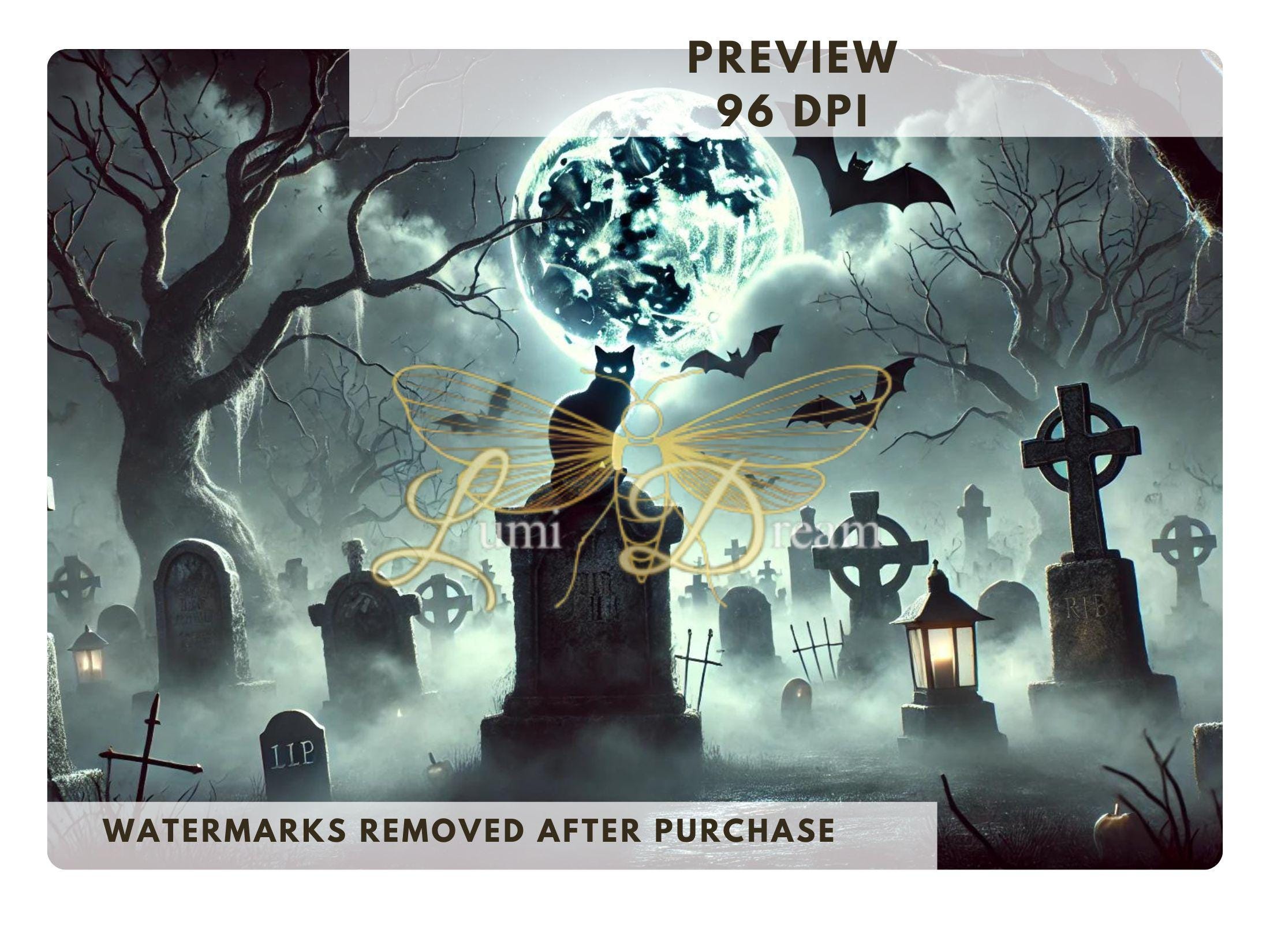 Spooky Halloween Graveyard, Vtuber Virtual Background Twitch, Zoom ...