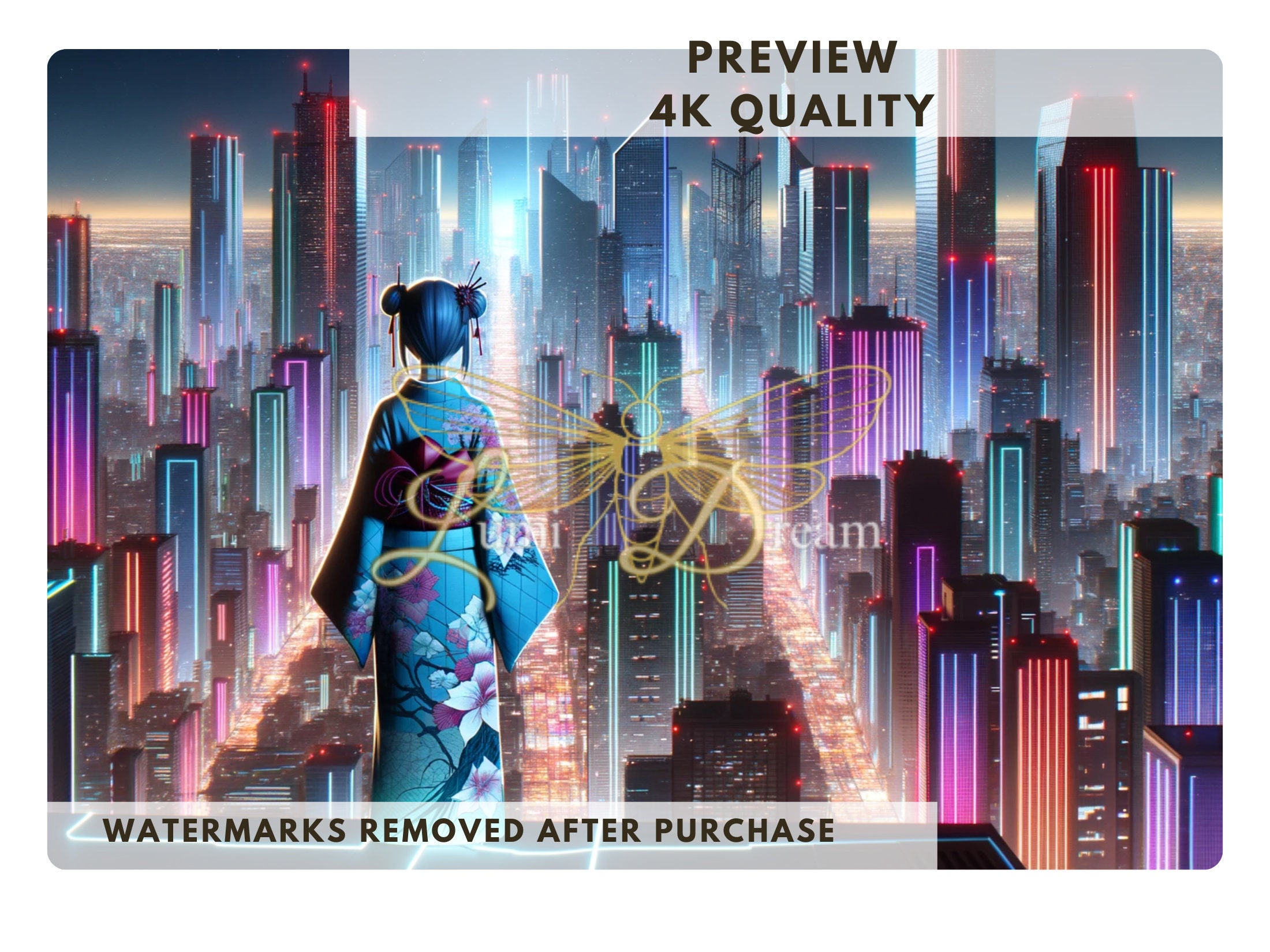 Anime Cyberpunk Cityscape Vtuber Virtual Backgrounds for Twitch, Zoom ...