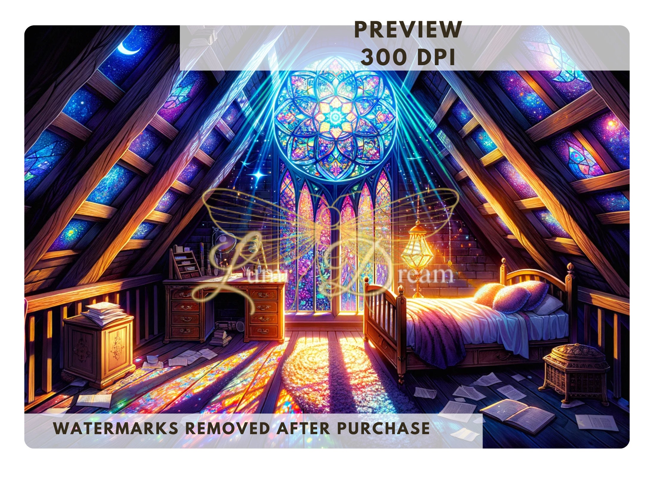 Enchanting Attic, Anime, Vtuber Background Scene for Twitch, Zoom ...