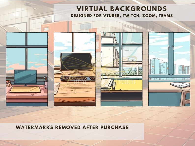 Desk With a View PNG, Vtuber Background, Teams, Zoom, Twitch Banner ...