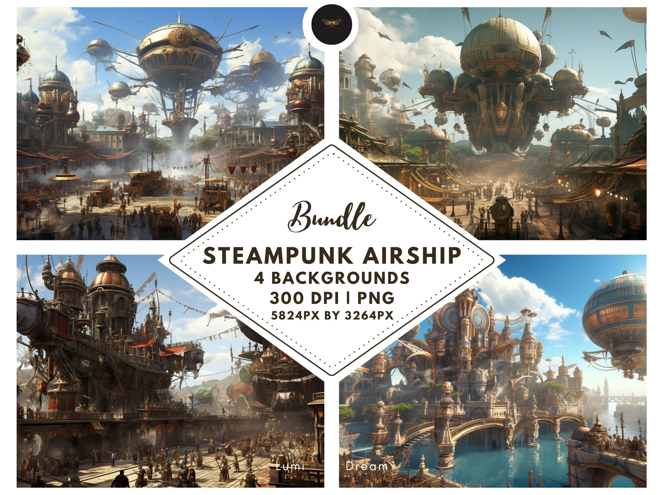 Steampunk Port, Vtuber Background, Twitch Virtual Background, Zoom ...