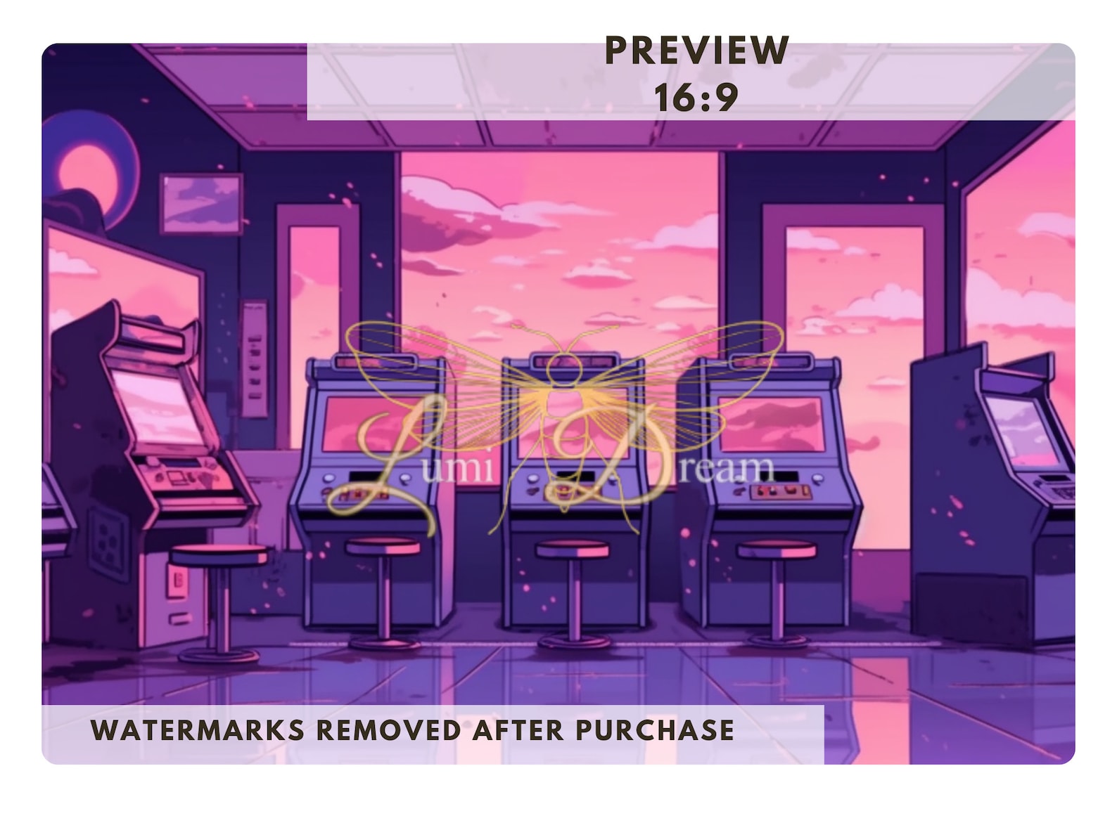 Lofi 90s Arcade, Vtuber Background Scene, Twitch Virtual Background ...