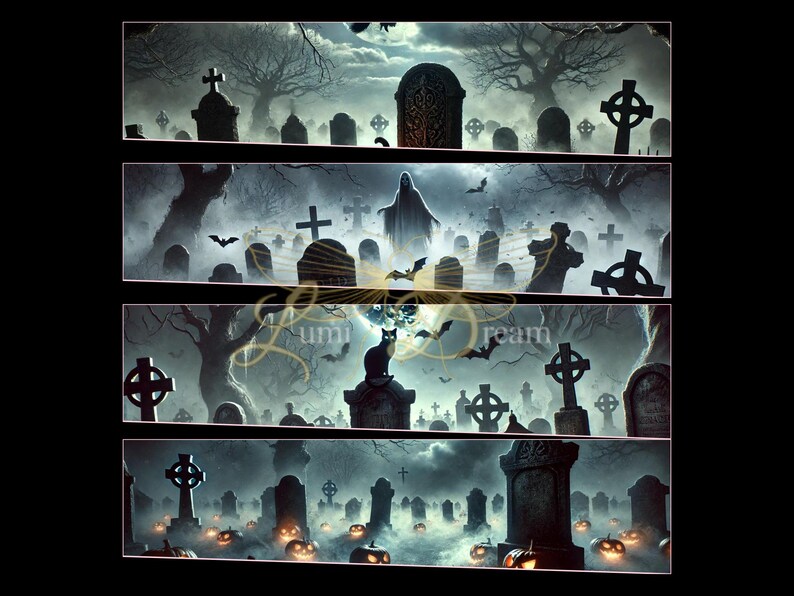 Spooky Halloween Graveyard, Vtuber Virtual Background Twitch, Zoom ...