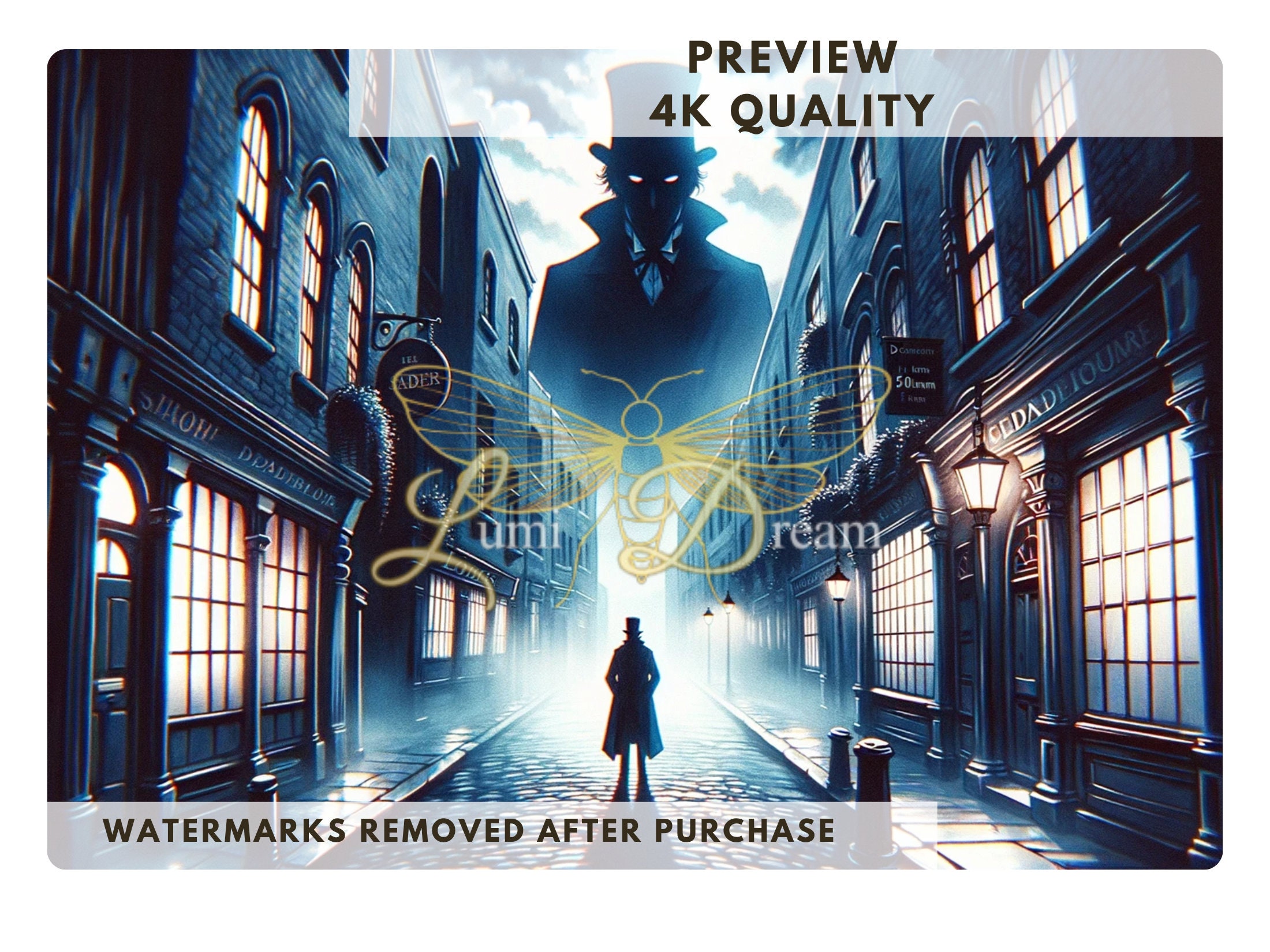 Gothic London Jack the Ripper Vtuber Virtual Background for - Etsy