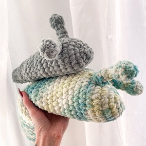 Gibs the Giant Weighted Slug and Pip the Baby Slug Crochet Pattern ...