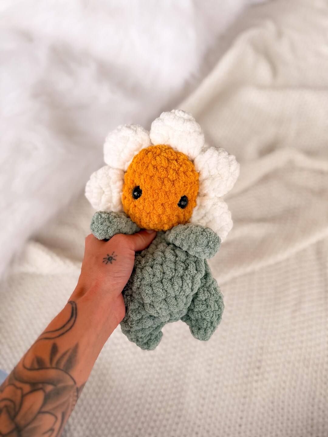 Bitty Groovy Flower Weighted Plush - Etsy