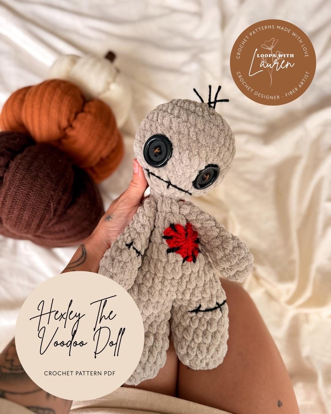 Hexley the Voodoo Doll Crochet Pattern PDF - Etsy