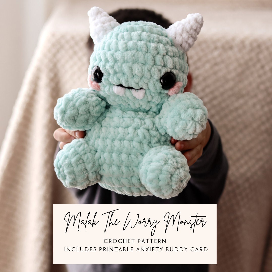 Malak the Worry Monster Crochet Pattern - Etsy
