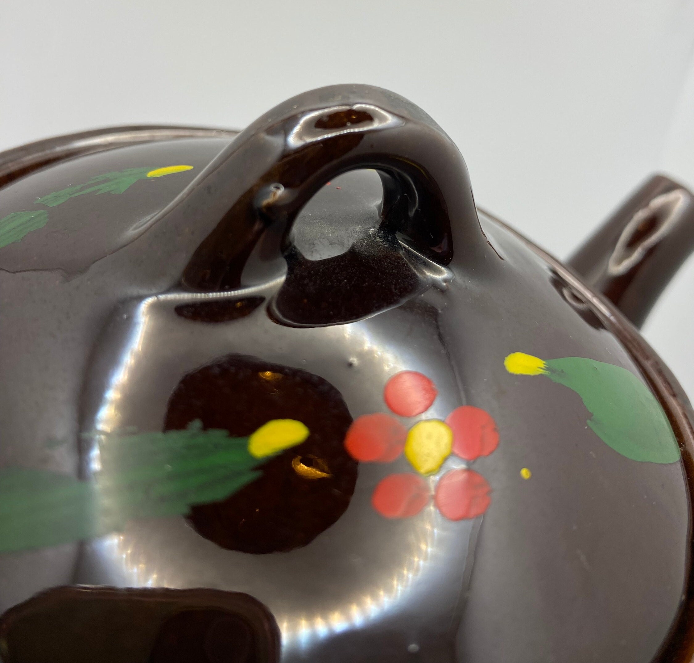 Vintage Royal Canadian Art Pottery Teapot Brown Betty Style - Etsy