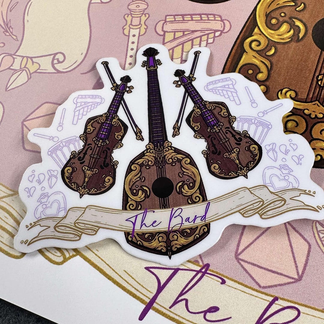 Bard D&D Class Sticker, Dungeons and Dragons, Critical Role Inspired ...
