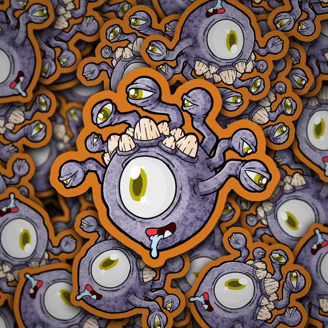 Beholder D&D Vinyl Sticker Cute Monster Dungeons and Dragons Chibi ...