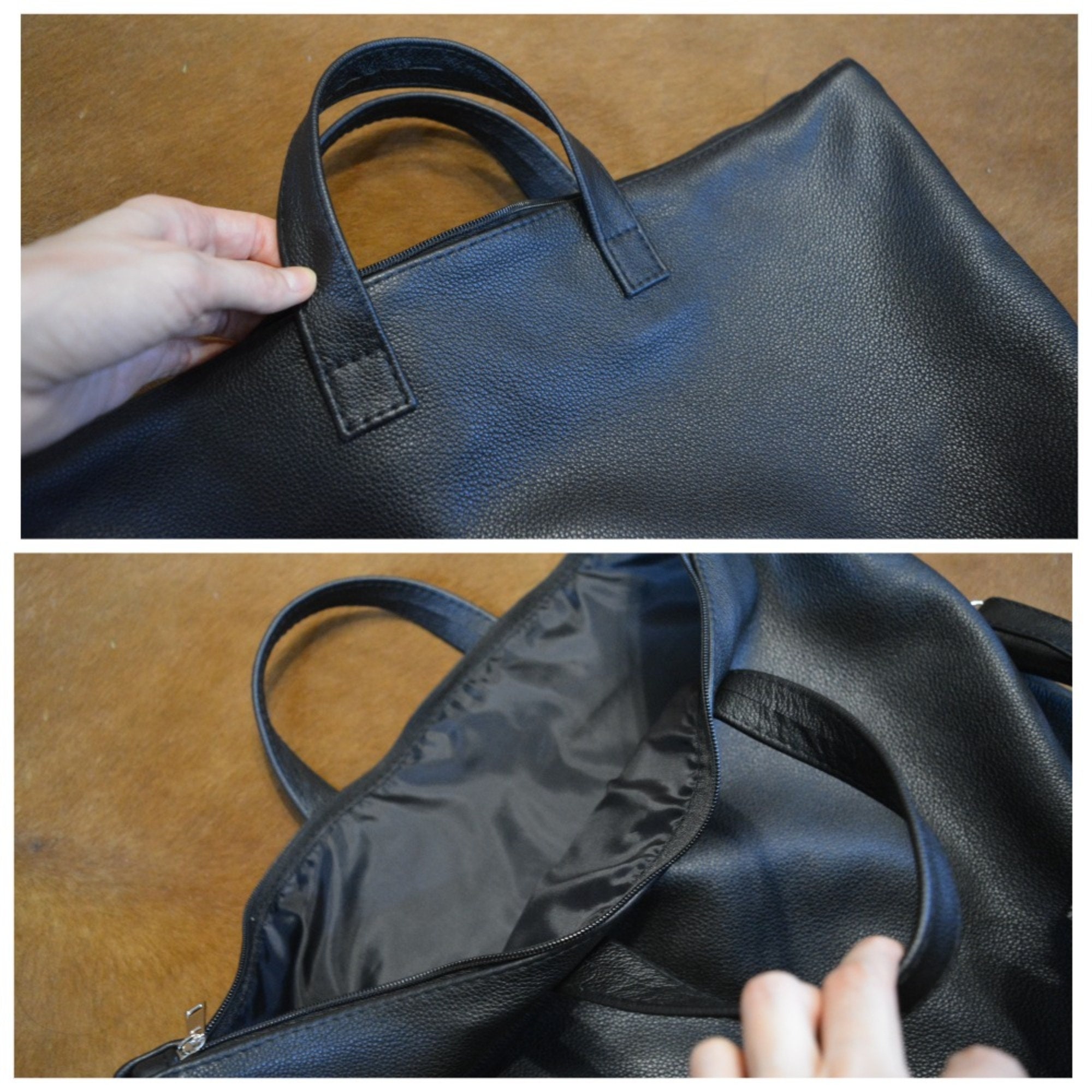 Large Leather Bag With Top Handles ,bag Clutch Oversized,extra Large ...