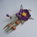 Lilac Leather Flower Keychain ,orange,lilac Field Flower,purse Charm ...