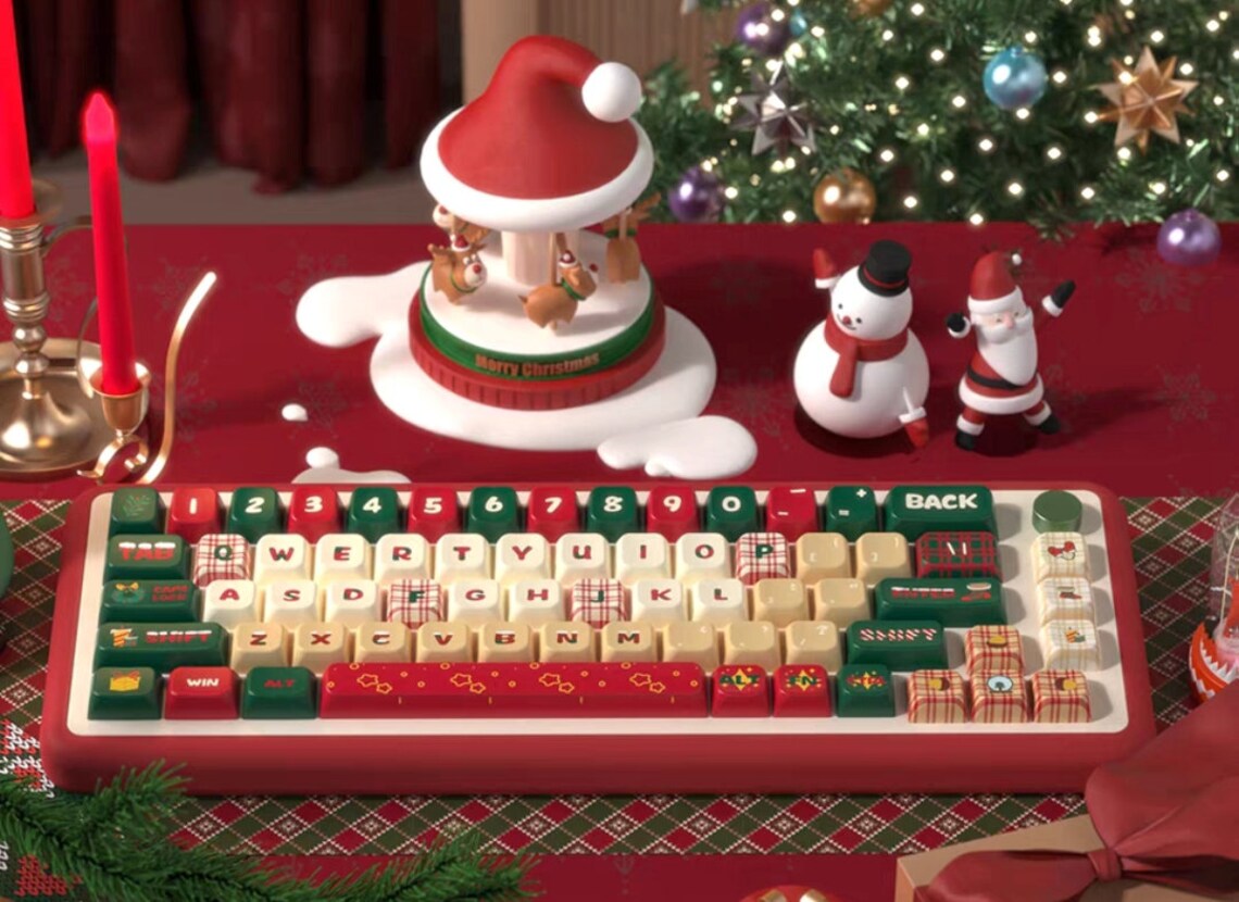 Christmas-themed Keycaps, 138 Pieces Keycap Artisan Cute Keycap Keycap ...