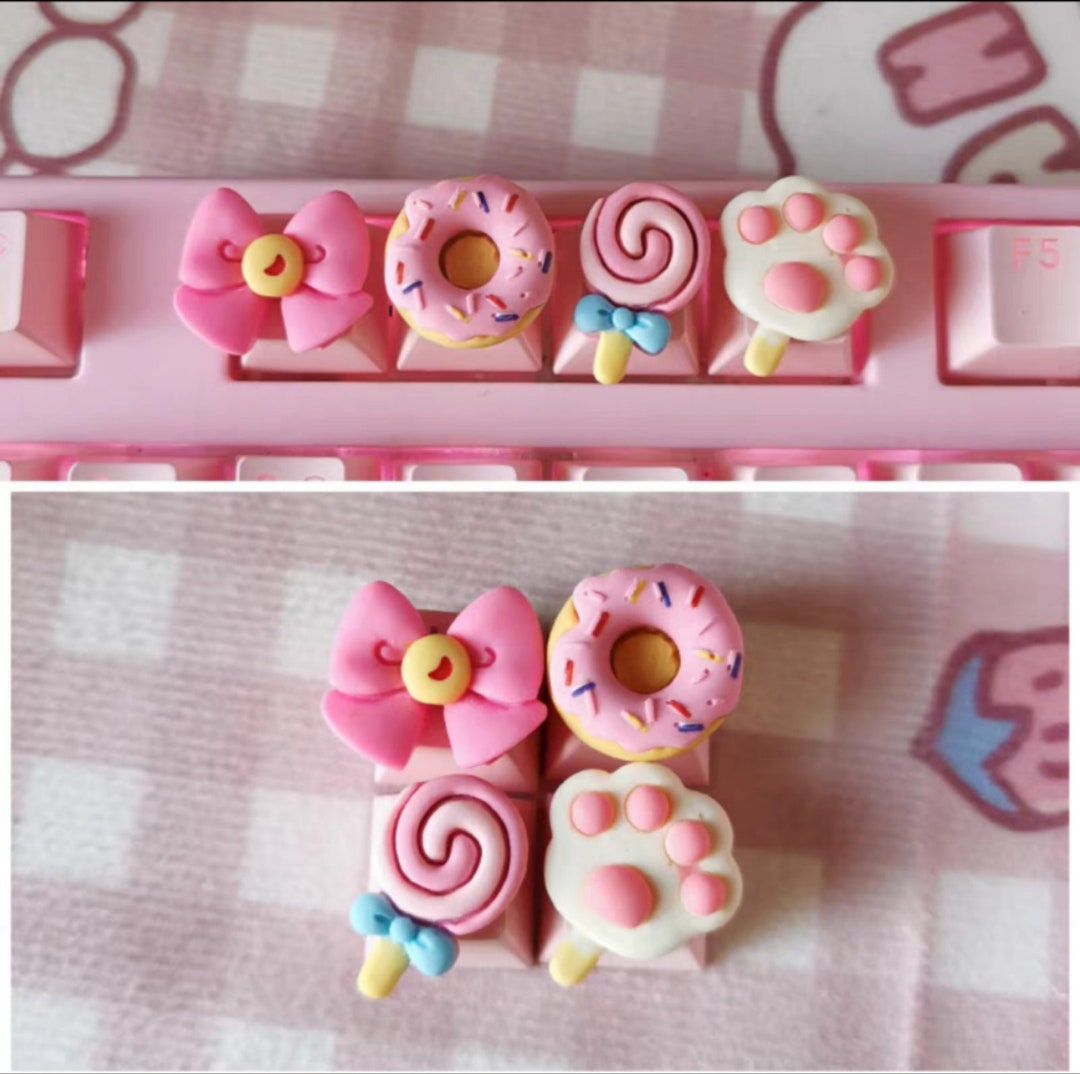 4pc Cute Cakes and Desserts Keycaps Custom Keycap Artisan - Etsy