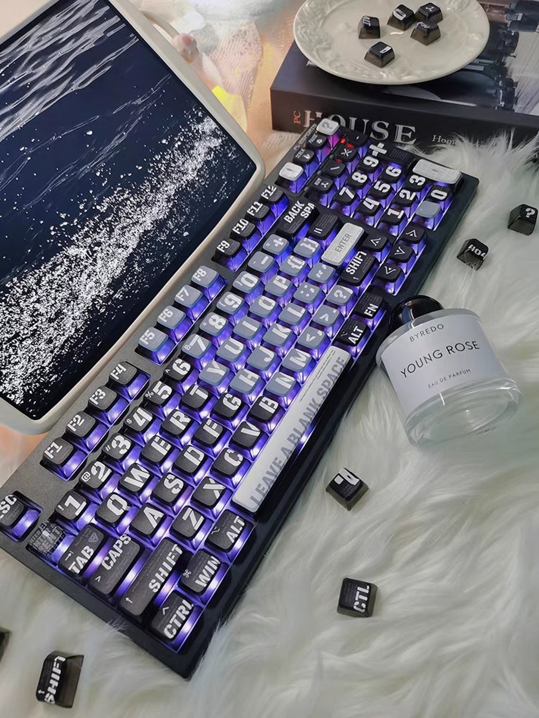 PBT Double Skin Milk Keycaps, Gift Ideas Keycap Artisan Cute Keycap ...