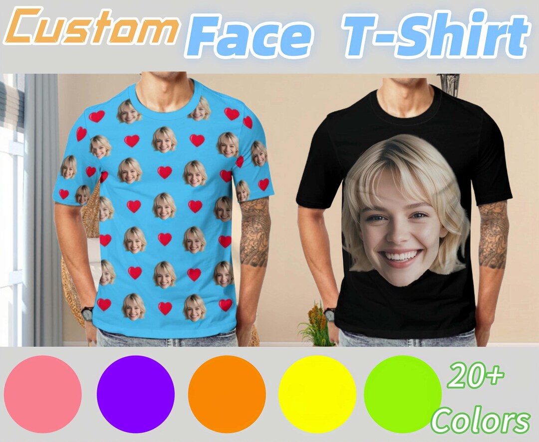 Custom Face T-shirts, Personalized Photo Shirts, Custom Face Family T ...