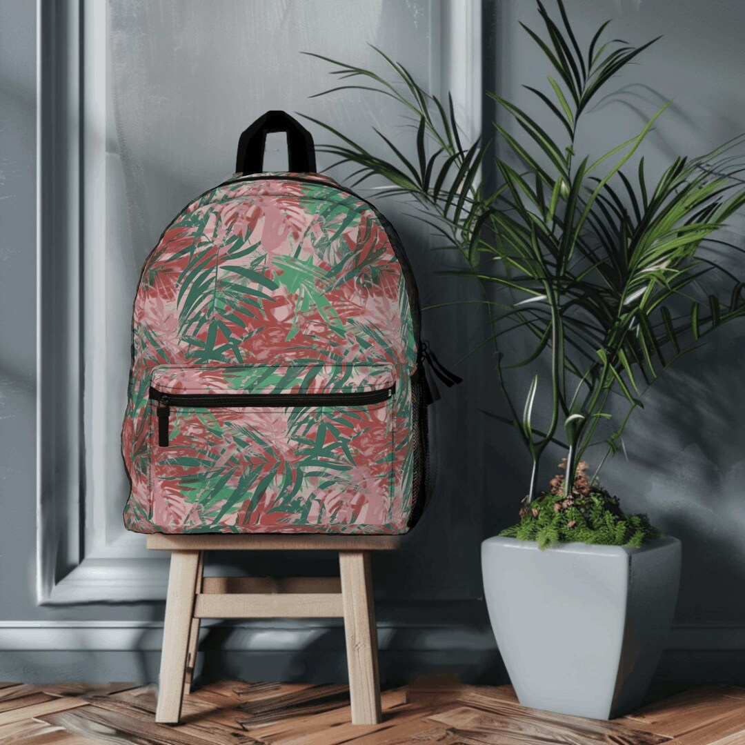 Pink Palms Backpack, Fun Colorful Pattern, Back to School, Cool Book ...