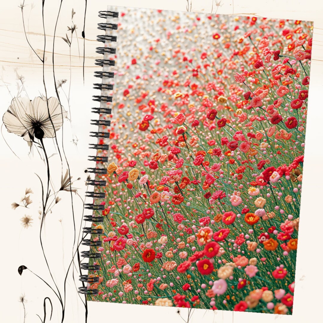 Wildflower Garden Spiral Notebook, Ruled Line Journal, Diary, Blank ...