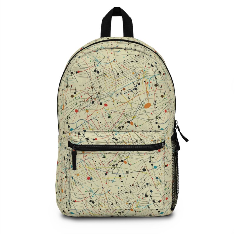 Melody Map Backpack, Colorful Pattern, Abstract Print, Summer Book Bag ...