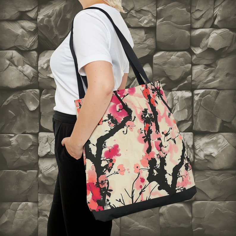 Spring Foliage Tote Bag, Floral Book Bag, Easter Gift, Mothers Day Gift ...