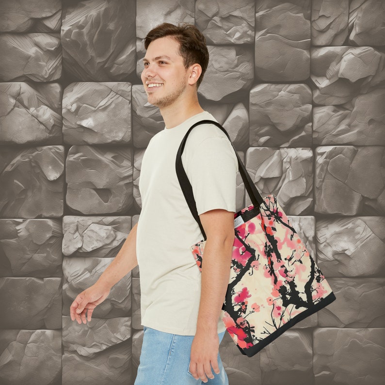 Spring Foliage Tote Bag, Floral Book Bag, Easter Gift, Mothers Day Gift ...