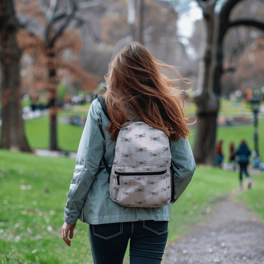 Dragonfly Backpack, Cute Nature Print, Spring Book Bag, Girls School ...