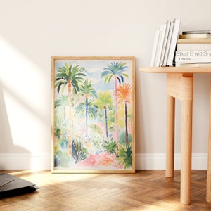 Watercolor Palm Trees Beach Art, Coastal Painting (digital Download) - Etsy