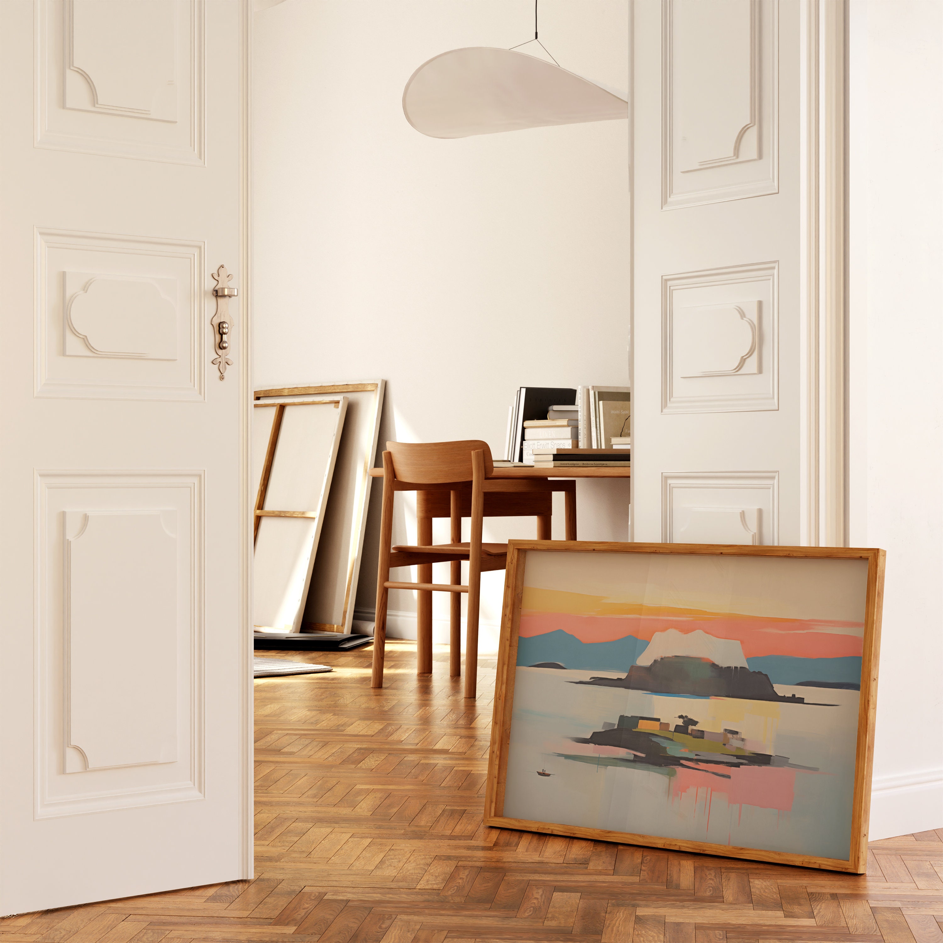 Abstract Salish Sea Landscape Wall Art, Colorful Salish Sea Painting ...