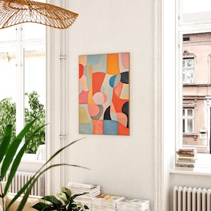 Colorful Organic Shapes Wall Art, Mid Century Organic Shapes Art, Home ...