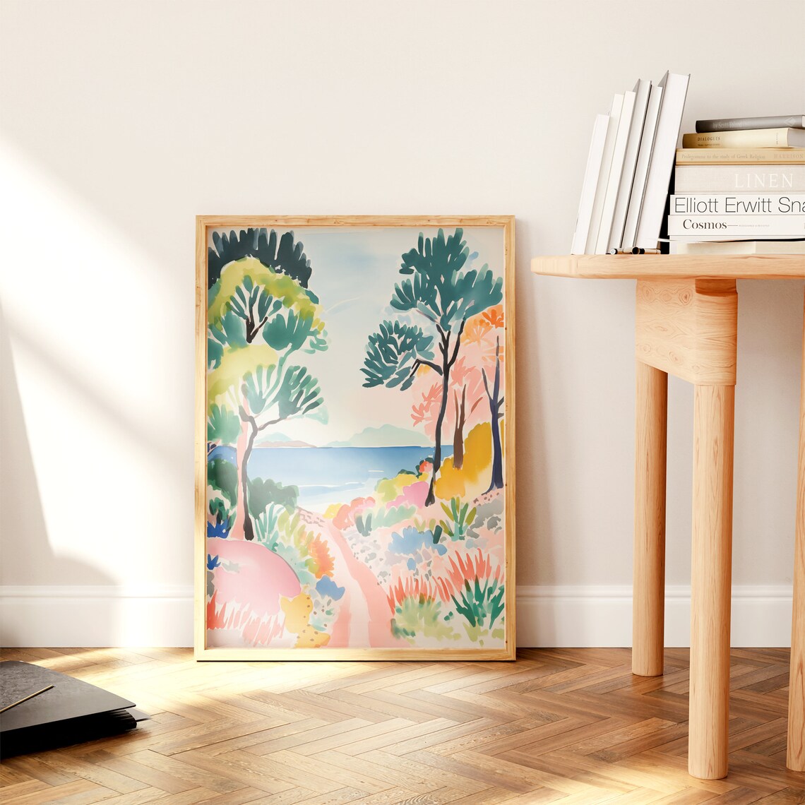 Watercolor Coastal Pacific Wall Art, Painting Ocean View Art, Coastal ...