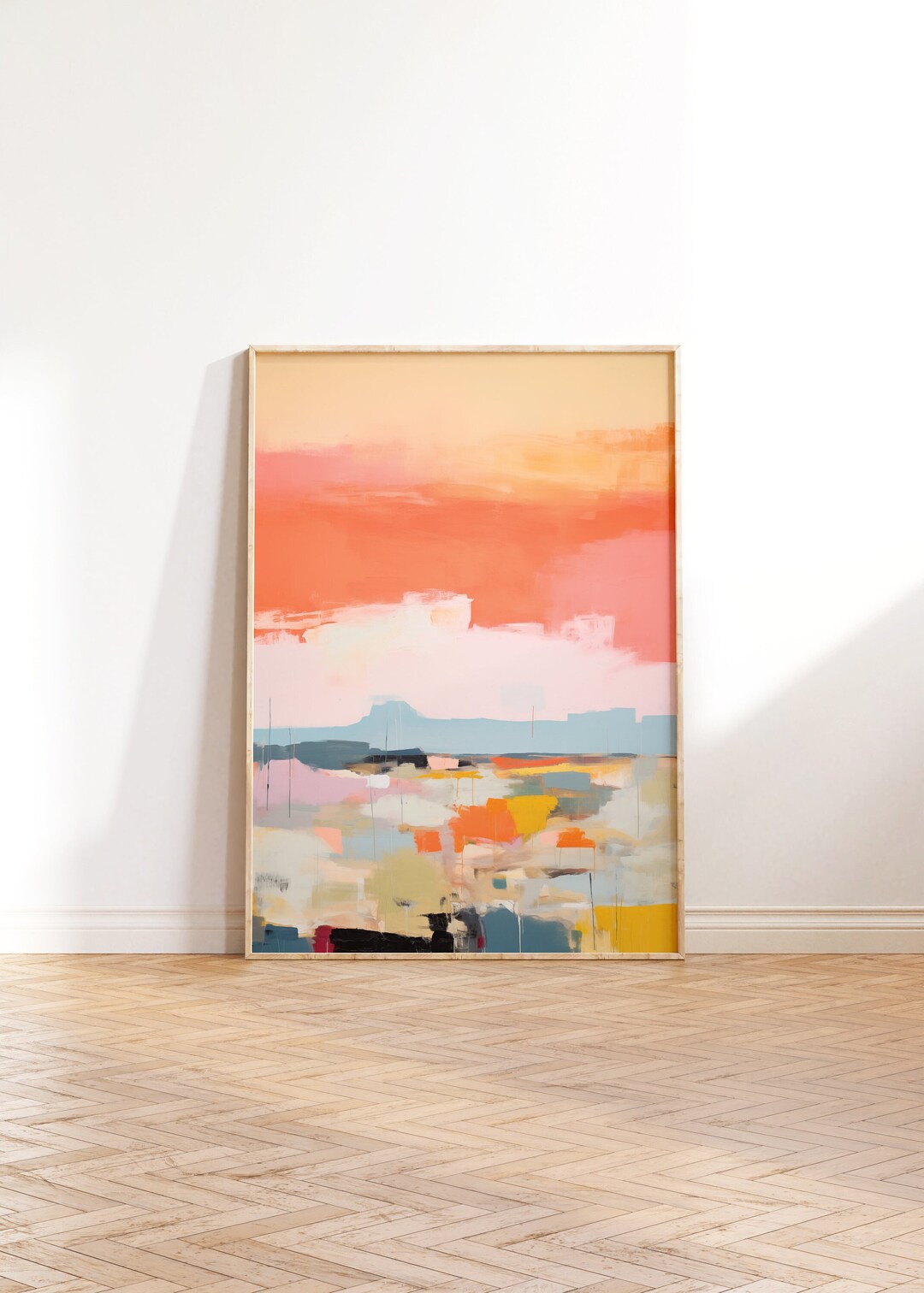 Abstract Desert Wall Art, Modern Painting Abstract Desert Art ...