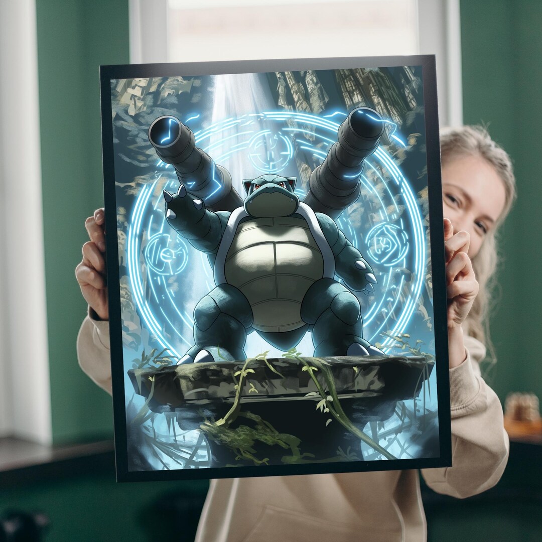 Blastoise Poster, Pokemon Wall Art, Gotta Catch Em All, Pokemon Lover ...