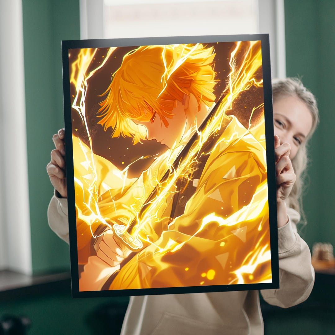 Zenitsu Agatsuma Poster, Demonslayer Poster, Zenitsu, Anime Lover - Etsy