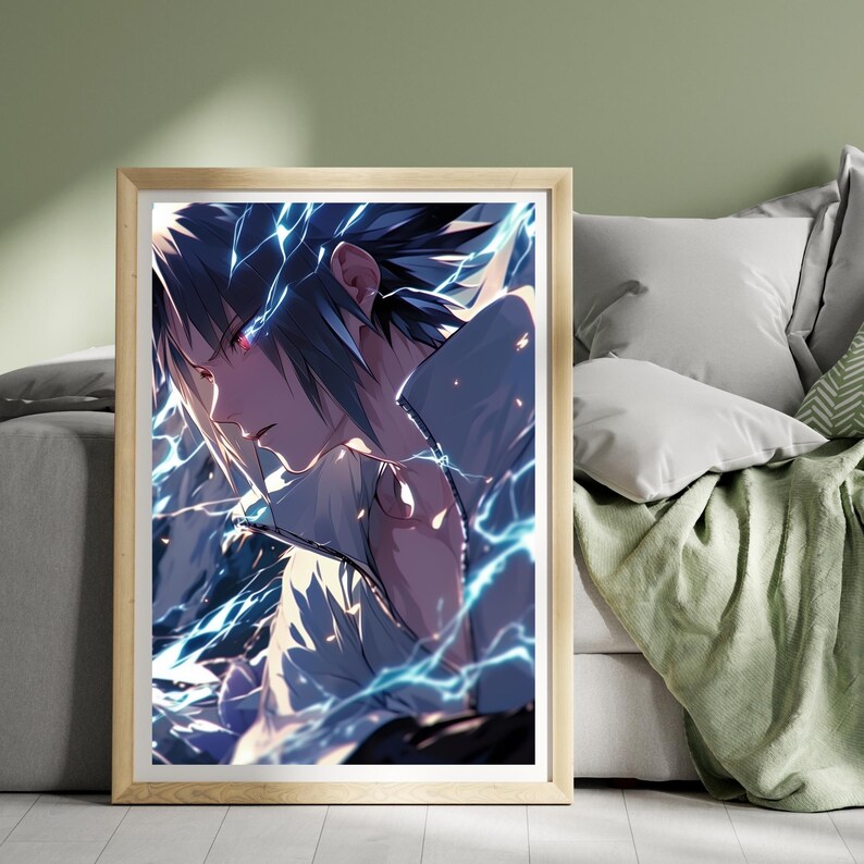 Sasuke Poster, Anime Wall Art, Manga Decor, Gift for Anime Fan, Manga ...