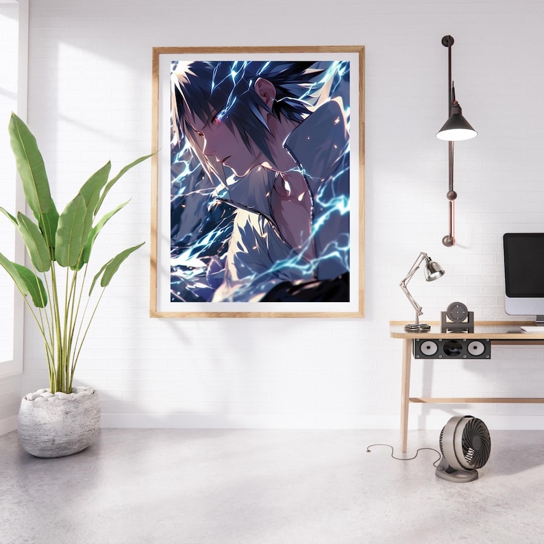 Sasuke Poster, Anime Wall Art, Manga Decor, Gift for Anime Fan, Manga ...