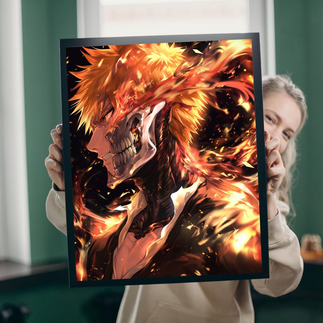 Ichigo Kurosaki Poster, Bleach Poster, Hollow Face, Anime Lover - Etsy
