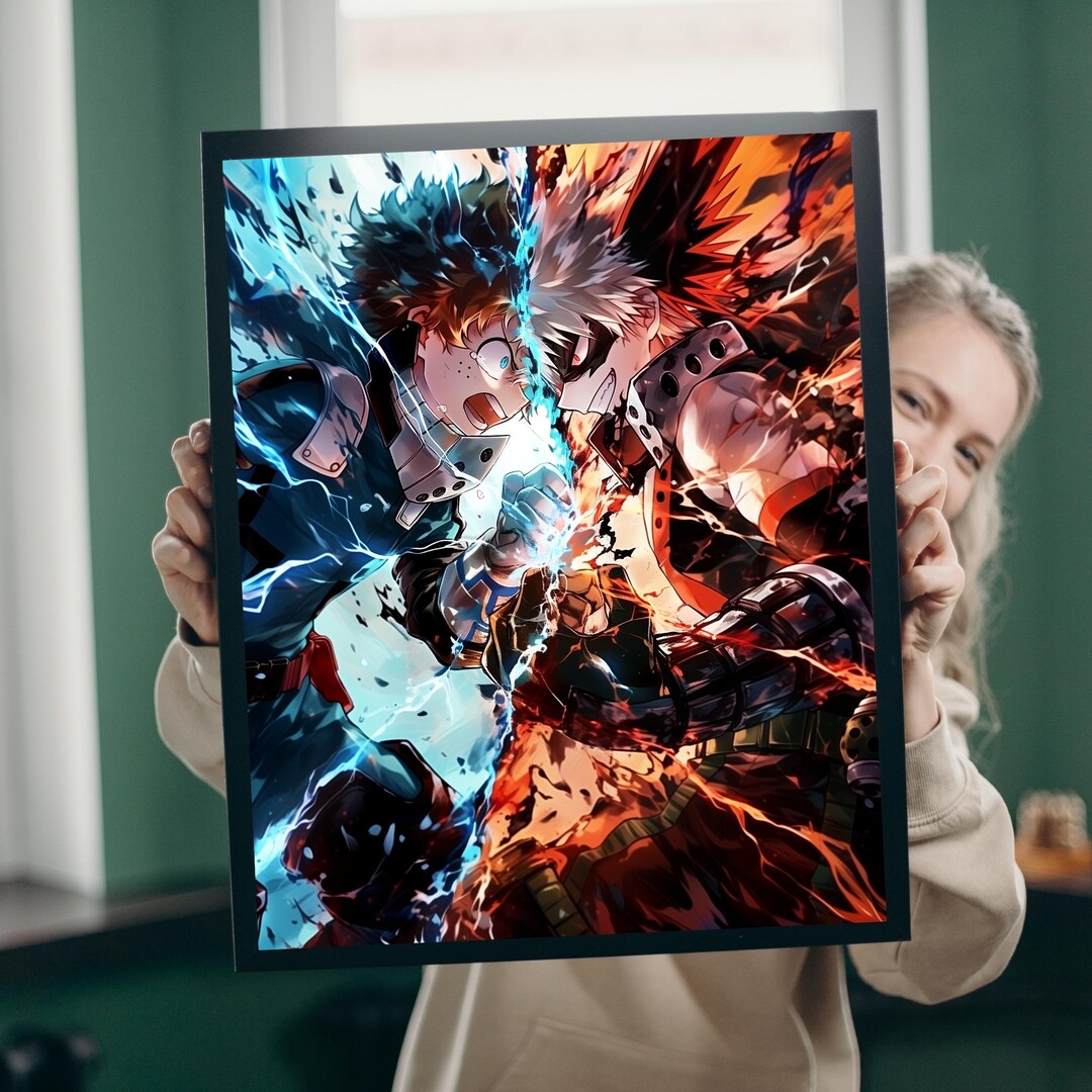 My Hero Accademia Poster, Anime Wall Art, Manga Decor, Gift for Anime ...