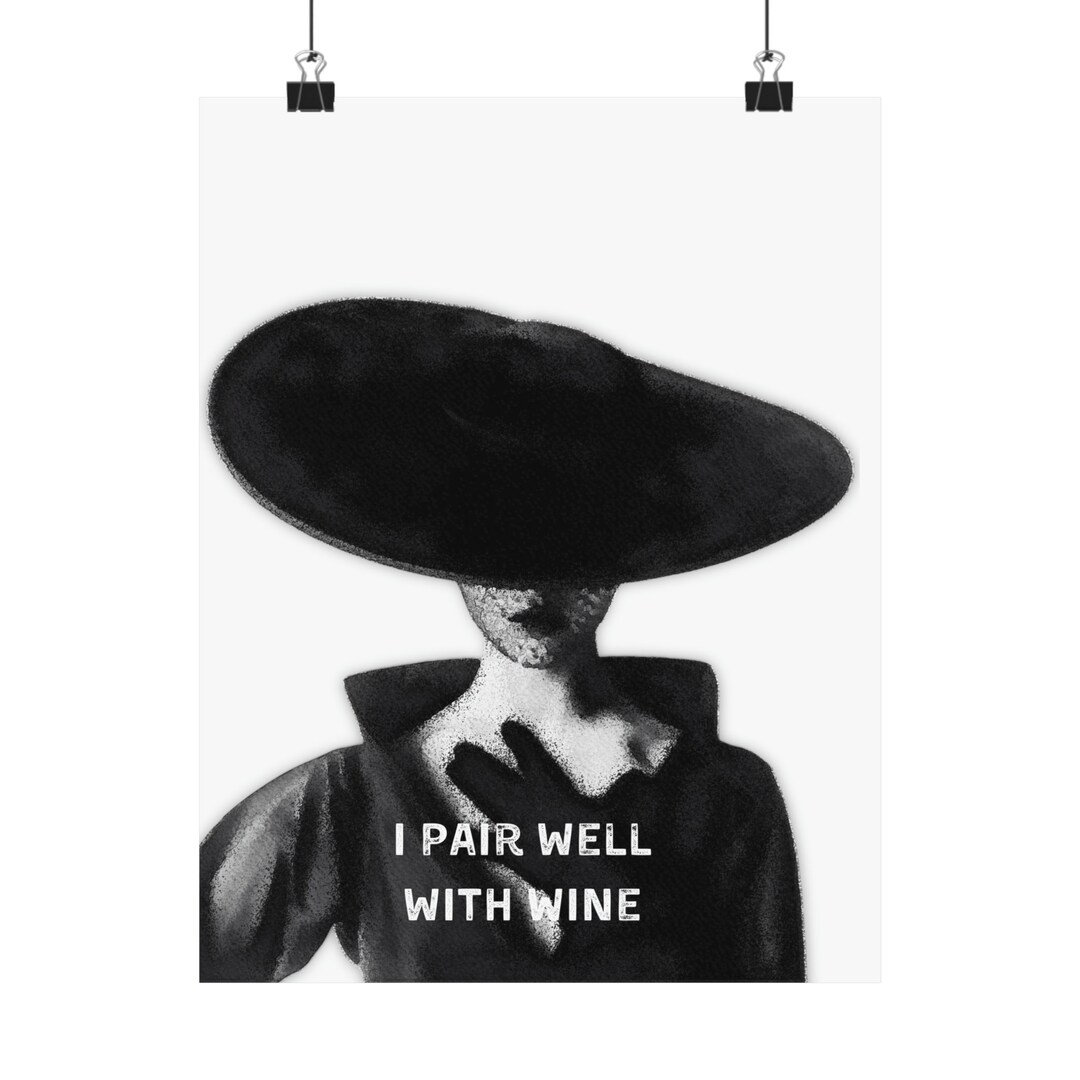 Black and White Lady Wall Poster - Classic Art for Chic Décor - A ...