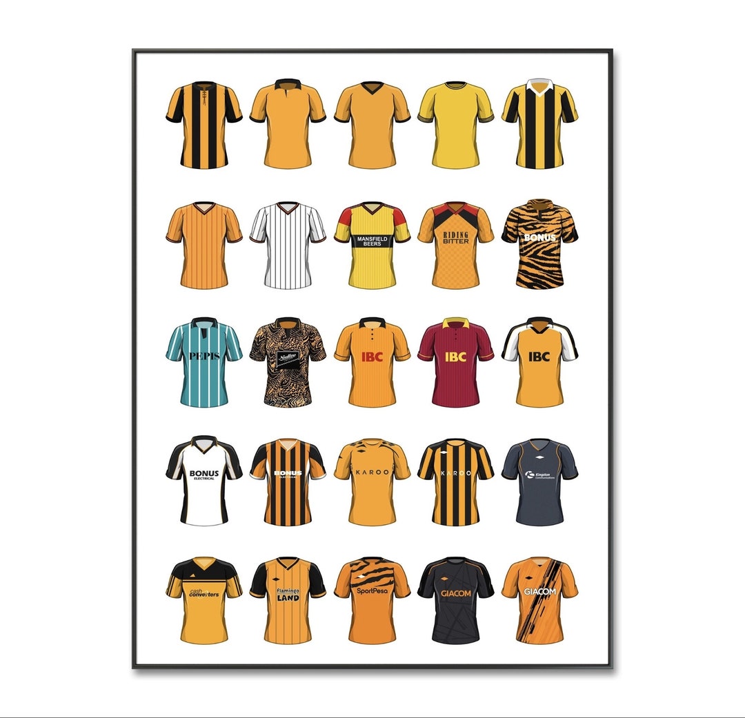 Hull City Football Shirts Poster | Hull Shirt | Hull Football Top ...