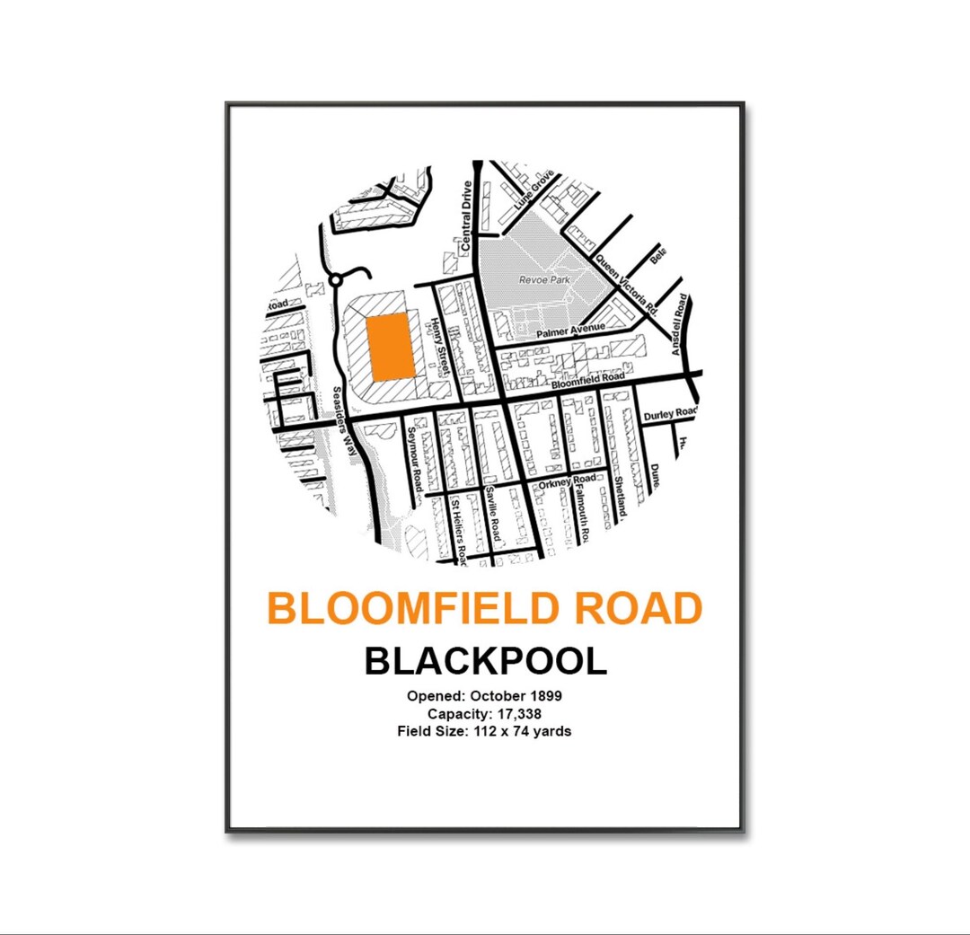 Blackpool Football Poster | Blackpool Football Stadium | Bloomfield ...